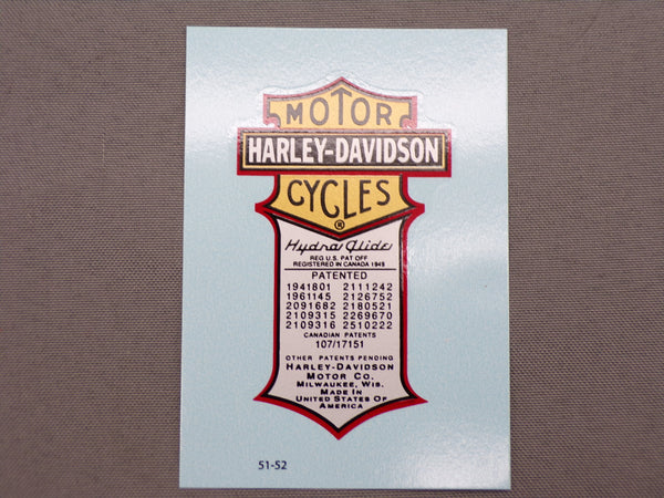 62535-08E Old 5919-08 1951-1952 Oil Tank Decal – Deluxe HD Restorations