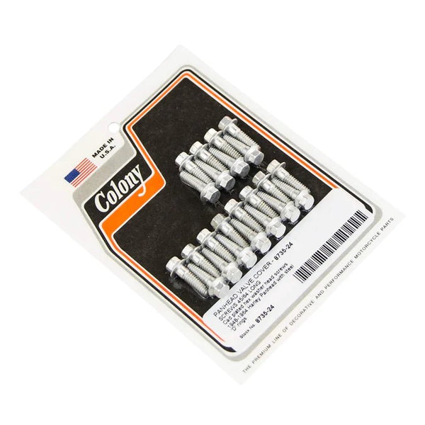 8735-24 Panhead Valve Covers Screws 45/64 Long Colony USA – Deluxe HD ...