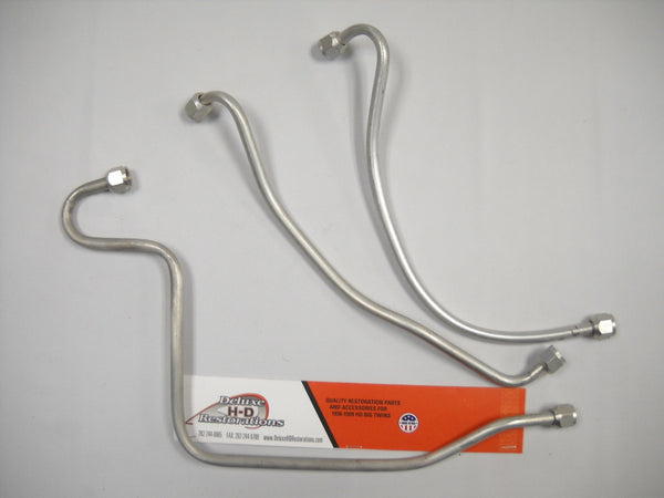1958-1964 Panhead Cad Plated Oil Line Kit – Deluxe HD Restorations